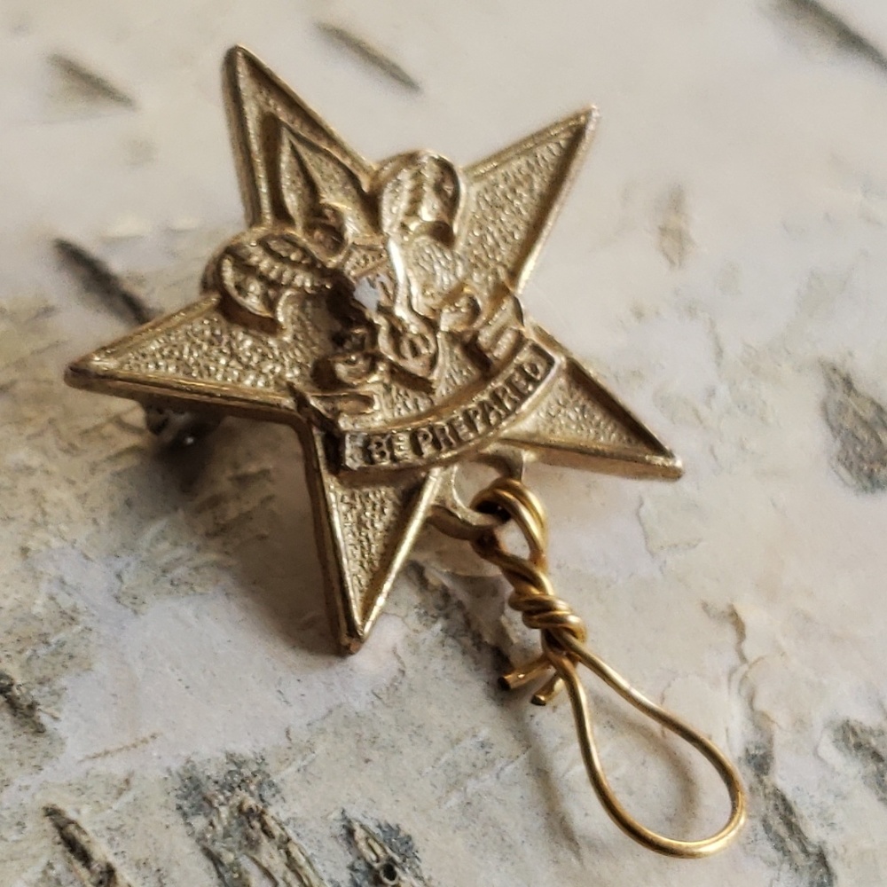 Vintage Boy Scout Star Rank Pin ~ "Be Prepared" - Gem